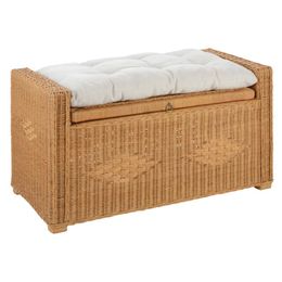 Home Affaire Sitztruhe &raquo;Sch&ouml;nerempfang&laquo; Rattan-Bank, OTTOs Choice, Belastbar bis max. 80 Kg, mit Stauraum braun B/H/T: 90cm x 51cm x 45cm