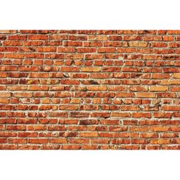 papermoon Fototapete &raquo;Red Brick Wall&laquo; glatt bunt Vlies B/L: 3,5m x 2,6m, Bahnen: 7 Stk.