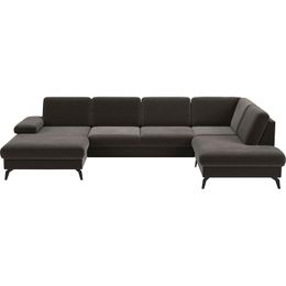 Sit & More sit&more Wohnlandschaft &raquo;Morris Jubi&laquo; wahlweise mit Armteilverstellung, Schlaffunktion & Bettkasten grau 100% Polyester B/H/T: 335cm x 82cm x 212cm, 