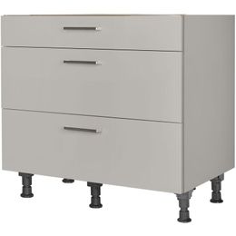 Nobilia Kochfeldumbauschrank &raquo;"Touch", vormontiert, mit Schubkasten und Ausz&uuml;gen,&laquo; in den Breiten 60 und 90 cm grau B/H/T: 90cm x 87cm x 58,3cm, 