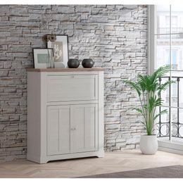 FORTE Barschrank &raquo;Iloppa&laquo; Breite ca. 115 cm braun FSC -zertifizierter Holzwerkstoff Schnee Eiche / Nelson Eiche, B/H/T: 115,3cm x 136,1cm x 44,3cm, 