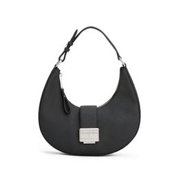 Tommy Jeans Damen Schultertasche &raquo;TJW CRUSH SHOULDER BAG&laquo;, Damen Hobo, Umh&auml;ngetasche, Tragetasche mit Logo-Schmuckelement schwarz B/H/T: 25,5cm x 