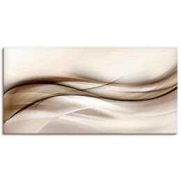 Artland Wandbild &raquo;Braune abstrakte Welle&laquo; Muster 1 Stk. tlg. als Alubild, Leinwandbild, Poster in verschied. Gr&ouml;&szlig;en braun B/H/T: 60cm x 30cm, Leinwandbild 