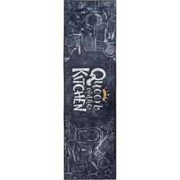 Sehrazat K&uuml;chenl&auml;ufer &raquo;CAIMAS 3016&laquo; rechteckig 6 mm H&ouml;he Bedruckt grau Polyester B : 67cm 1 Stk., 6mm, L: 240cm