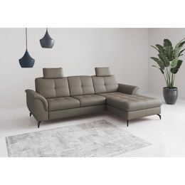 Sit & More sit&more Ecksofa &raquo;Zora&laquo; B/H/T: 262cm x 92cm x 164cm, NaturLEDER , Recamiere rechts,mit Bett,ohne Bettkasten,R&uuml;cken echt