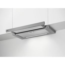 AEG Flachschirmhaube &raquo;DPS5650AM 942022603&laquo; mit Abluft- und Umluftbetrieb, mit LED-Leuchtstreifen silber Kompakte Ma&szlig;e mit 59,8 cm Breite und 39,5 cm 