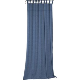 WIRTH Vorhang &raquo;Wiessee&laquo; Schlaufen 1 Stk. tlg. nach Ma&szlig; blau Baumwolle, Leinen, Modal 175cm, Schlaufen, 150cm