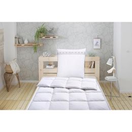 OTTO home Federbettdecke + Kopfkissen &raquo;Forsakar, Bettdecke 135x200 cm, 155x220 cm, Sommer, Winter&laquo; 2-tlg., Set mit Kissen 80x80 cm, Made in Germany 