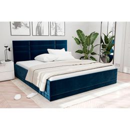 Westfalia Schlafkomfort Polsterbett &raquo;Prag&laquo; 3 Matraztenarten w&auml;hlbar, mit und ohne Bettkasten blau Bezug 100% Polyester, Polsterung: Polsterwatte, Material Gestell: 