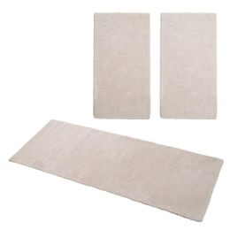 OTTO home Hochflor-Bettumrandung &raquo;Microfaser Teppich Magong, besonders weich, sehr feiner Flor&laquo; H&ouml;he 25 mm 3 tlg. uni, einfarbiger Bettvorleger, 