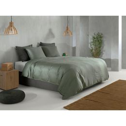 ZO HOME Bettw&auml;sche &raquo;Zohome Baumwolle Mako-Satin Bettw&auml;sche Satinado&laquo; 1 Stk. Bettw&auml;sche aus 100% Baumwolle, hochwertige Mako-Satin, ab 135x200 cm. gr&uuml;n