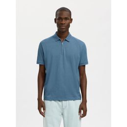Selected Herren Selected Poloshirt &raquo;SLHFAVE ZIP SS POLO NOOS&laquo; Baumwollmischung, regular fit XXL