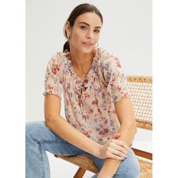 bonprix Damen bonprix Tunika bequeme Passform, kurze Puff&auml;rmel, auch als Offshoulder tragbar 38