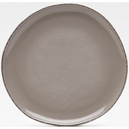 Van Well Speiseteller &raquo;Urban, flacher Teller 27 cm, 6 St&uuml;ck&laquo; Teller Set, sp&uuml;lmaschinen- und mikrowellengeeignet grau Steinzeug 27cm