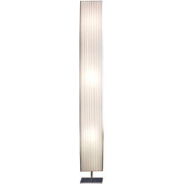 Salesfever Stehlampe &raquo;Theodor&laquo; E27 1 Stk. Plissee Lampenschirm, verchromtes Metall wei&szlig; 3, H: 160cm, 1 Stk.