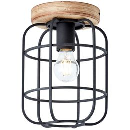 Brilliant Deckenleuchte &raquo;Gwen&laquo; E27 1 Stk. 26,8 cm H&ouml;he, &Oslash; 20 cm, E27, Metall/Holz, antik holz/schwarz korund schwarz 1, &Oslash; 20cm H: 26,8cm, 1 Stk.