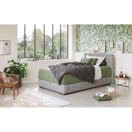 COTTA Boxbett &raquo;Beetle&laquo; inkl. Topper und Bettkasten grau 100% POLYESTER (PES) Struktur fein, Liegefl&auml;che B/L: 90cm x 200cm, Gewicht bis: 90 kg H3, 7-
