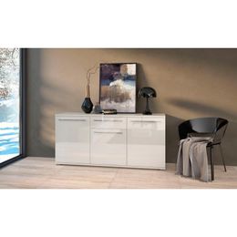OTTO home Kommode &raquo;Piano&laquo; (H/B/T): 84,6/150/45,2cm, UV lackiert, Soft-Close Funktion beige Holzwerkstoff B/H/T: 150cm x 84,6cm x 45,2cm, 1 Stk., 3 Stk