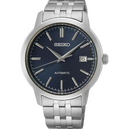 Seiko Herren Automatikuhr Armbanduhr, Herrenuhr, Datum, Edelstahlarmband silber Einheitsgr&ouml;&szlig;e