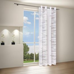 Happy Home Gardine &raquo;LORNA&laquo; &Ouml;sen 1 Stk. tlg. HxB: 245x140 grau Scherli, Polyester 245cm, &Ouml;sen, 140cm