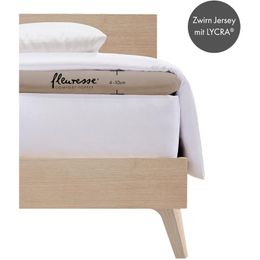 Fleuresse Spannbettlaken &raquo;Topper&laquo; aus Jersey-Elasthan, f&uuml;r eine Matratzenh&ouml;he bis 10 cm grau Jersey-Elasthan, Obermaterial: 96% Baumwolle, 4% Elasthan
