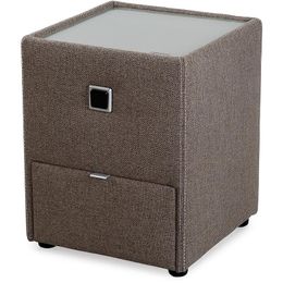 Jockenh&ouml;fer Nachtkonsole &raquo;Lancy&laquo; mit LED-Beleuchtung braun Glas, Holzwerkstoff B/H/T: 42,5cm x 53cm x 45cm, 1 Stk.