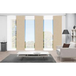 Vision S Schiebegardine &raquo;PIVE 6er SET&laquo; Paneelwagen 6 Stk. tlg. Schiebevorhang Digidruck 6er Set PIVE beige Polyester 260cm, Paneelwagen, 60cm