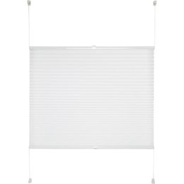 GOOD LIFE Plissee &raquo;Ada&laquo; Lichtschutz ohne Bohren verspannt Lichtschutz wei&szlig; Obermaterial: 100% Polyester 120cm, zweiseitig verschiebbar, 40cm