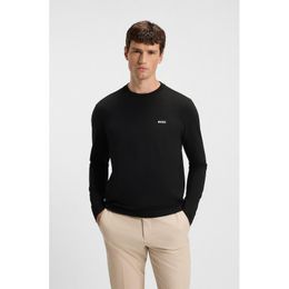 BOSS Green Herren BOSS Green Langarmshirt &raquo;Tee Long Regular Fit&laquo; Stretch Jersey Cotton, Logo on Chest, Rundhals schwarz XL