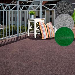 ANDIAMO Kunstrasen &raquo;Aberdeen, Gesamth&ouml;he 10 mm, Made in Belgium&laquo; rechteckig mit Drainagenoppen, f&uuml;r Balkon, Terrasse, Wintergarten, Nadelfilzoptik braun 