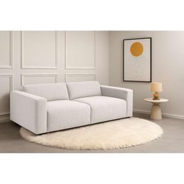 Home Affaire 3-Sitzer &raquo;Noord mit Kedernaht, Breite 232 cm&laquo; Cord, Struktur, Webstoff, mit Wellenunterfederung, Massivholzrahmen beige 100% Polyester B/