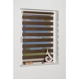 K-home Doppelrollo &raquo;Maringa Klemmfix&laquo; Lichtschutz ohne Bohren in verschiedenen Gr&ouml;&szlig;en und 11 Farben erh&auml;ltlich braun Polyester 150cm, 40cm
