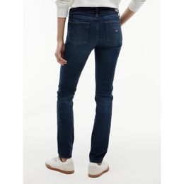Tommy Jeans Damen Skinny-fit-Jeans &raquo;LW SKN CH12&laquo; mit Logo-Badge, Logstickerei blau 30, L&auml;nge 28
