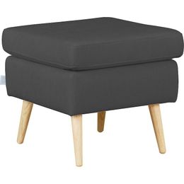 Home Affaire Polsterhocker &raquo;Sallito&laquo; die kleinere Version von "Salla", in 6 Bezugsqualit&auml;ten grau Struktur Hahnentritt (67% Polypropylen, 33% 