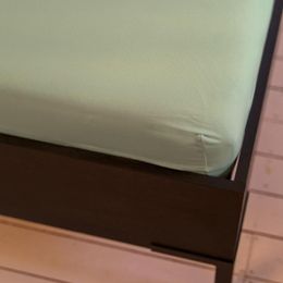 Kayori Spannbettlaken &raquo;Saiko&laquo; Bio-Baumwolle gr&uuml;n Jersey-Elasthan, Obermaterial: 97% Baumwolle, 3% Elasthan (LYCRA ) B/L: 200cm x 220cm, 1 Stk., Jersey