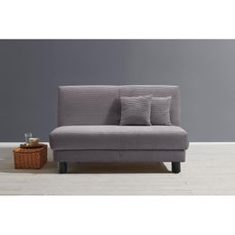 ell+ell ell + ell Schlafsofa &raquo;Enny&laquo; grau 92% Polyester 8% Nylon B/H/T: 125cm x 85cm x 100cm, Cord, HR-Kaltschaum, Sitzh&ouml;he 40cm