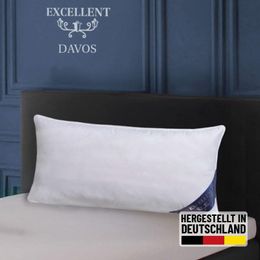 EXCELLENT 3-Kammer-Kopfkissen &raquo;Davos&laquo; 1 Stk. tlg. mit 100% G&auml;nsedaunen in den Au&szlig;enkammern gef&uuml;llt wei&szlig; Bezug: 100% Baumwolle. F&uuml;llung Au&szlig;enkammer: 100% 