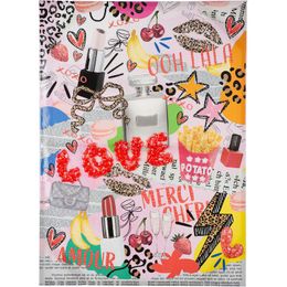 Gilde Leinwandbild &raquo;Bild rechteckig OOH LALA&laquo; Abstrakt 1 Stk. tlg. Poly-Leinwand B/H/T: 80cm x 110cm x 5cm, Abstrakt, 1 Stk.