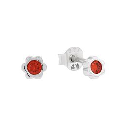 Prinzessin Lillifee Damen Paar Ohrstecker &raquo;Blume&laquo; mit Zirkonia (synth.) bunt 4mm, Silber 925 (Sterlingsilber)
