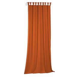 WIRTH Vorhang &raquo;Newbury&laquo; Schlaufen 1 Stk. tlg. nach Ma&szlig; orange Baumwolle, Polyester 165cm, Schlaufen, 130cm