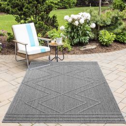 Ayyildiz Teppiche Outdoorteppich &raquo;PATARA 4954, auch als L&auml;ufer erh&auml;ltlich&laquo; rechteckig 8 mm H&ouml;he Pflegeleicht / Strapazierf&auml;hig / In- und Outdoor geeignet grau 