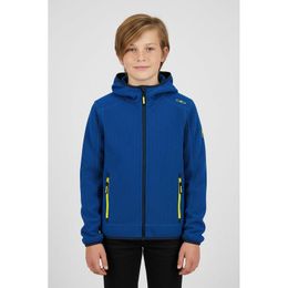 CMP Jungen CMP Strickfleecejacke &raquo;KID JACKET FIXED HOOD&laquo; mit Kapuze wasserabweisend, windabweisend, mit Kapuze, w&auml;rmeisolierend blau 176