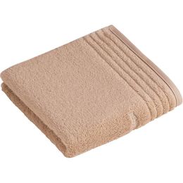 Vossen Handtuch &raquo;Vienna Style Supersoft&laquo; Supersoft Baumwolle braun Webfrottier, Baumwolle B/L: 50cmx100cm, 2 Stk., Webfrottier