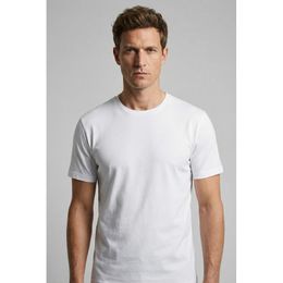 OLYMP Herren OLYMP T-Shirt basic, normale Passform, Rundhals wei&szlig; M