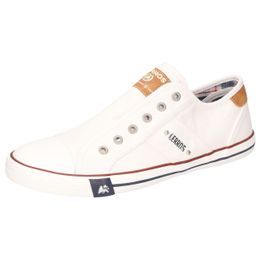Lerros Herren Slip-On Sneaker, Gr. 43, wei&szlig;, Textil, kontrastfarbene Details, Schuhe, Schlupfschuh, Halbschuh, Sneaker im l&auml;ssigen Look