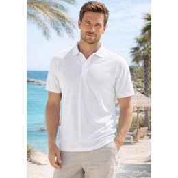 MAN'S WORLD Man's World Herren Poloshirt Kurzarm, lockere Passform, unifarben wei&szlig; 56/58 (XL)