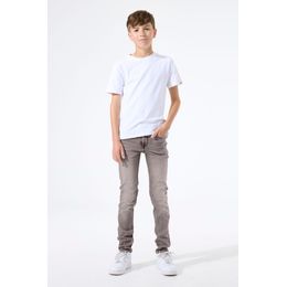 Garcia Jungen Slim-fit-Jeans "Tavio", grau, Gr. 164, Denim/Jeans, Obermaterial: 99% Baumwolle, 1% Elasthan, Jeans, for BOYS