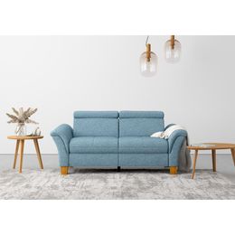 OTTO home 2,5-Sitzer &raquo;Lindgren&laquo; wahlweise mit TV-Funktion, links oder beidseitig, Kopfteilverstellung blau 100% Polyester B/H/T: 185cm x 84cm x 93cm, 