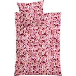 Kleine Wolke Bettw&auml;sche &raquo;Cataloni&laquo; 2 Stk. lebendiges Design rot Mako-Satin, Obermaterial: 100% Baumwolle B/L: 135cm x 200cm, 1 Stk., 1 Stk., Mako-Satin, B/L: 80cm 