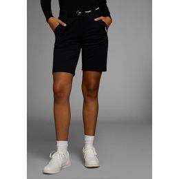 Kangaroos Damen Kangaroos Bermudas mit Logo-G&uuml;rtel schwarz 50, N-Gr